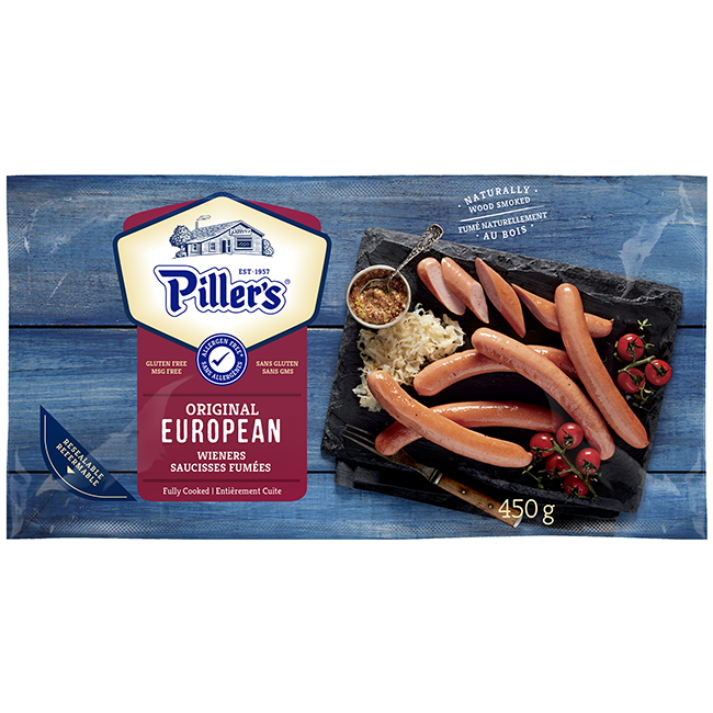Piller's European Wieners 450g - Pillers